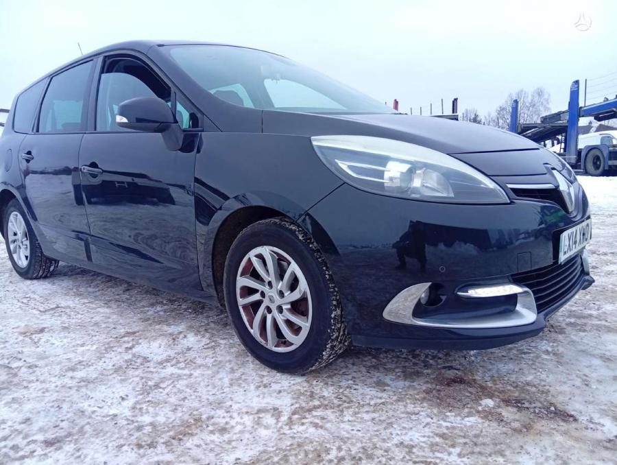 Black Renault Grand Scenic 2014 in Kaunas, with an engine capacity of 1.46 L and mileage of 202 thousand km for 2100 €, photo 1 on AUTOMOTO.COM.LV