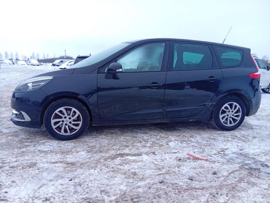 Black Renault Grand Scenic 2014 in Kaunas, with an engine capacity of 1.46 L and mileage of 202 thousand km for 2100 €, photo 4 on AUTOMOTO.COM.LV