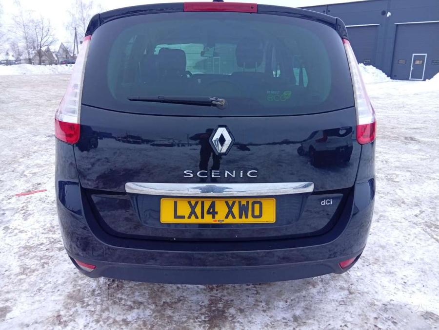Black Renault Grand Scenic 2014 in Kaunas, with an engine capacity of 1.46 L and mileage of 202 thousand km for 2100 €, photo 6 on AUTOMOTO.COM.LV