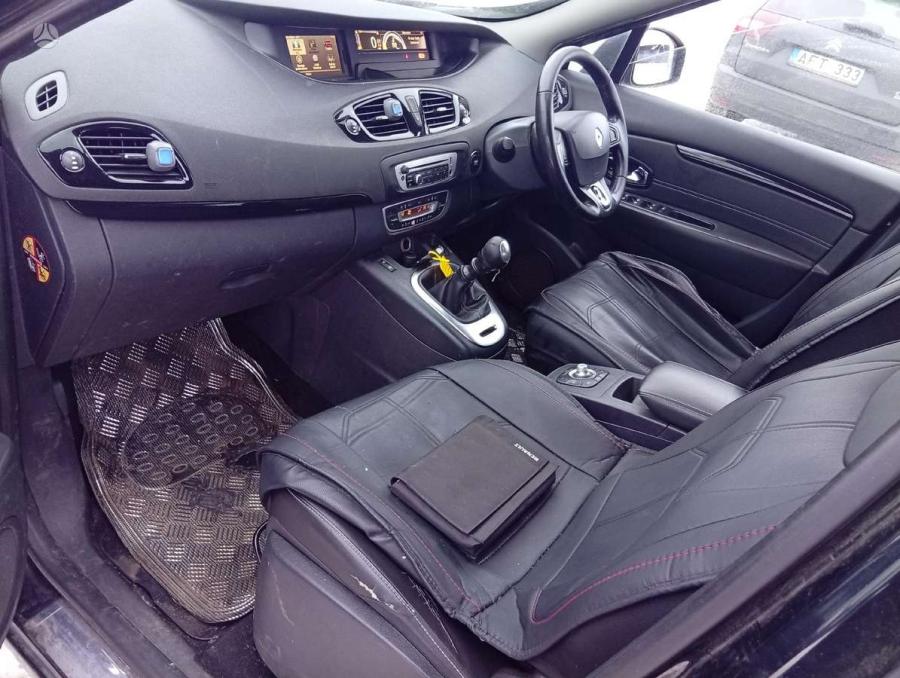 Black Renault Grand Scenic 2014 in Kaunas, with an engine capacity of 1.46 L and mileage of 202 thousand km for 2100 €, photo 10 on AUTOMOTO.COM.LV