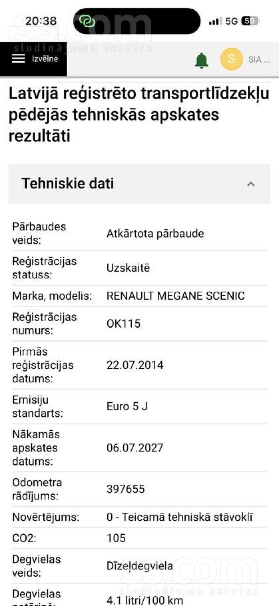 Black Renault Grand Scenic 2014 in Riga, with an engine capacity of 1.50 L and mileage of 380 thousand km for 4250 €, photo 11 on AUTOMOTO.COM.LV
