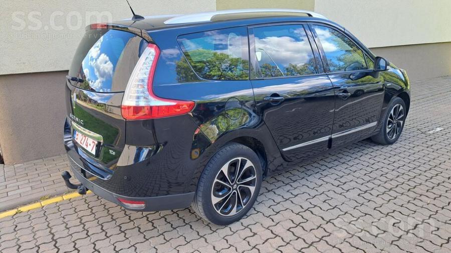 Black Renault Grand Scenic 2014 in Ogre, with an engine capacity of 1.20 L and mileage of 198 thousand km for 6350 €, photo 3 on AUTOMOTO.COM.LV