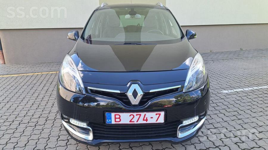 Black Renault Grand Scenic 2014 in Ogre, with an engine capacity of 1.20 L and mileage of 198 thousand km for 6350 €, photo 4 on AUTOMOTO.COM.LV