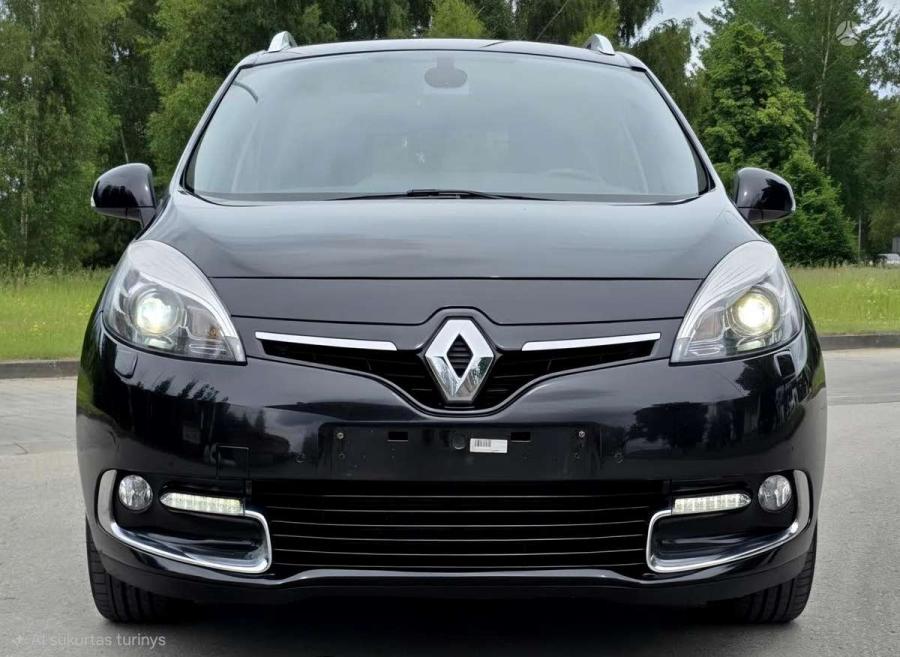 Black Renault Grand Scenic 2015 in Taurage, with an engine capacity of 1.60 L and mileage of 219 thousand km for 5300 €, photo 1 on AUTOMOTO.COM.LV