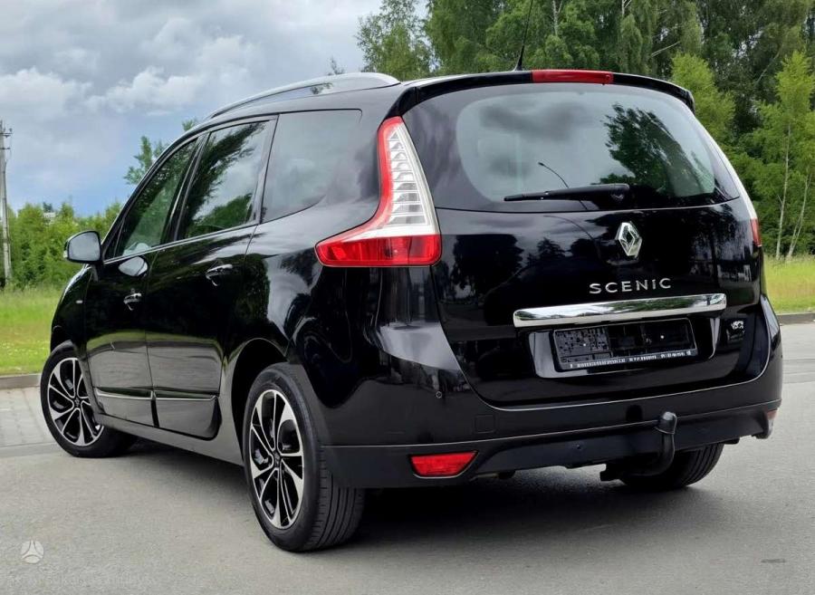 Black Renault Grand Scenic 2015 in Taurage, with an engine capacity of 1.60 L and mileage of 219 thousand km for 5300 €, photo 8 on AUTOMOTO.COM.LV