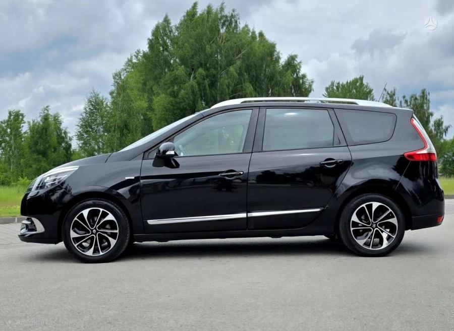 Black Renault Grand Scenic 2015 in Taurage, with an engine capacity of 1.60 L and mileage of 219 thousand km for 5300 €, photo 9 on AUTOMOTO.COM.LV