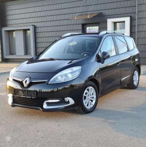 Melns Renault Grand Scenic 2016 Kauņa, ar dzinēja tilpumu 1.60 L un nobraukumu 261 tūkst. km par 4300 €, foto  vietnē AUTOMOTO.COM.LV