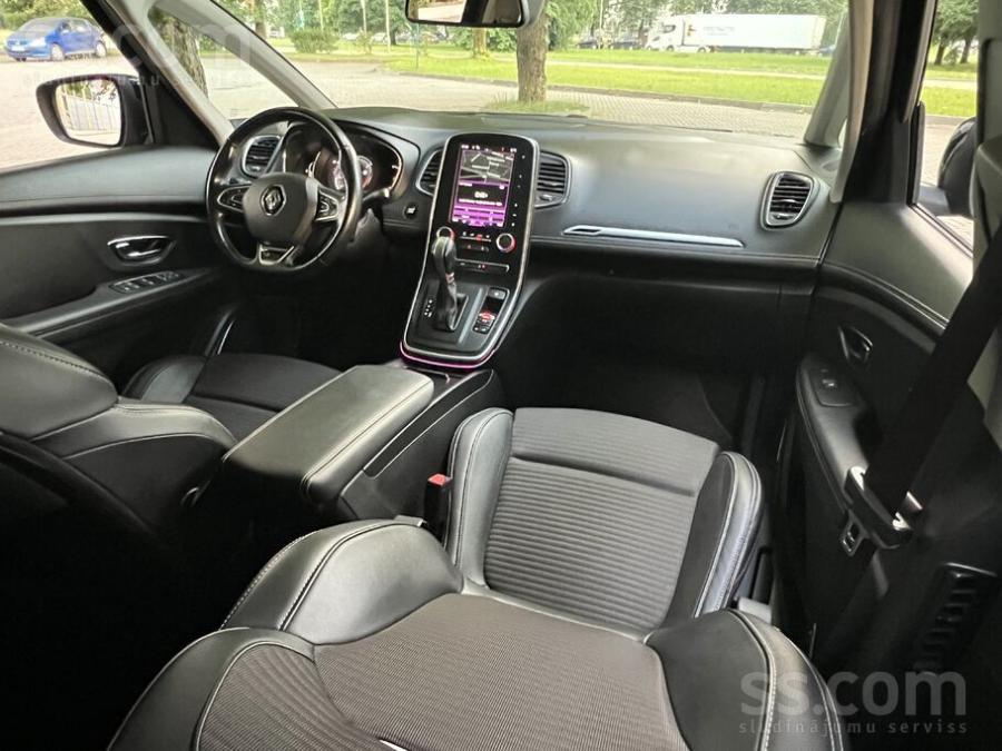 Black Renault Grand Scenic 2017 in Riga, with an engine capacity of 1.60 L and mileage of 0 thousand km for 8800 €, photo 11 on AUTOMOTO.COM.LV