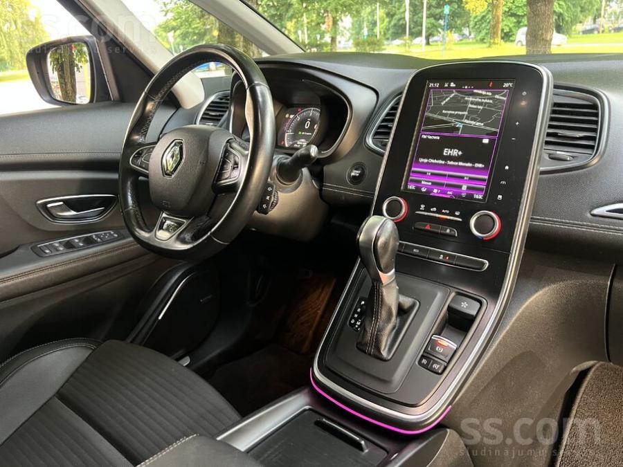 Black Renault Grand Scenic 2017 in Riga, with an engine capacity of 1.60 L and mileage of 0 thousand km for 8800 €, photo 12 on AUTOMOTO.COM.LV