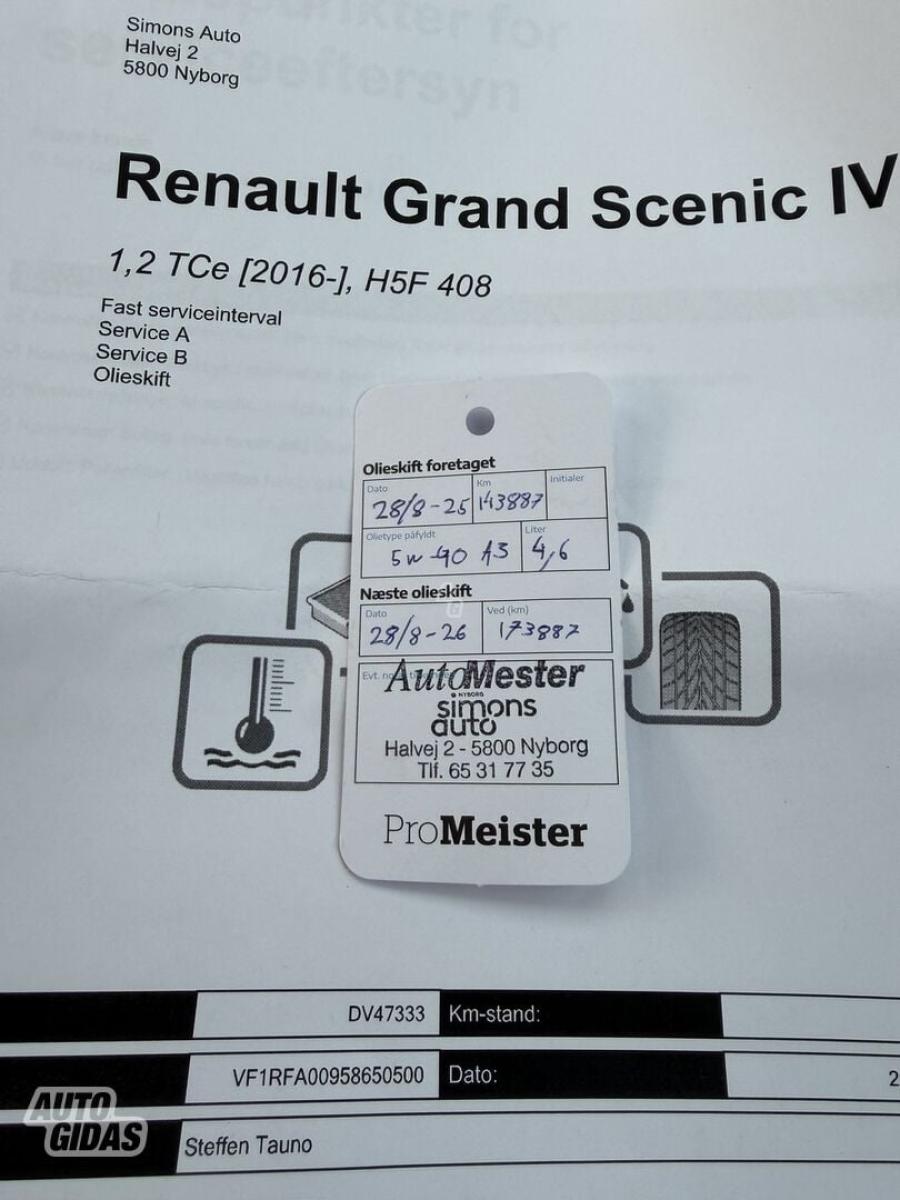 Melns Renault Grand Scenic 2018 Šauļi, ar dzinēja tilpumu 1.20 L un nobraukumu 158 tūkst. km par 6750 €, foto 22 vietnē AUTOMOTO.COM.LV