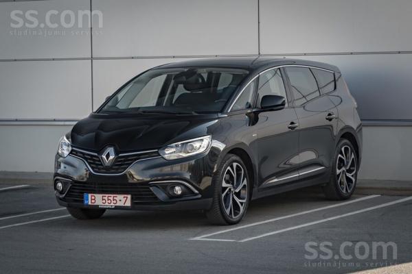Renault Grand Scenic 2018 in Riga on AUTOMOTO.COM.LV Black Renault Grand Scenic 2018 in Riga, with an engine capacity of 1.30 L and mileage of 118 thousand km for 11750 €, photo 1 on AUTOMOTO.COM.LV