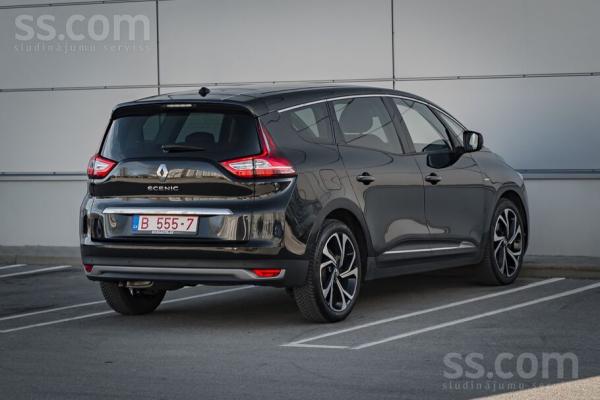 Renault Grand Scenic 2018 in Riga on AUTOMOTO.COM.LV Black Renault Grand Scenic 2018 in Riga, with an engine capacity of 1.30 L and mileage of 118 thousand km for 11750 €, photo 5 on AUTOMOTO.COM.LV