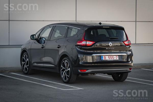 Renault Grand Scenic 2018 in Riga on AUTOMOTO.COM.LV Black Renault Grand Scenic 2018 in Riga, with an engine capacity of 1.30 L and mileage of 118 thousand km for 11750 €, photo 7 on AUTOMOTO.COM.LV