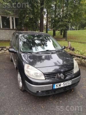 Melns Renault Grand Scenic 2005 Ogre, ar dzinēja tilpumu 2.00 L un nobraukumu 293 tūkst. km par 1000 €, foto  vietnē AUTOMOTO.COM.LV