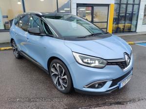 Zils Renault Grand Scenic 2017 Tartu, ar dzinēja tilpumu 1.50 L un nobraukumu 204 tūkst. km par 8990 €, foto  vietnē AUTOMOTO.COM.LV