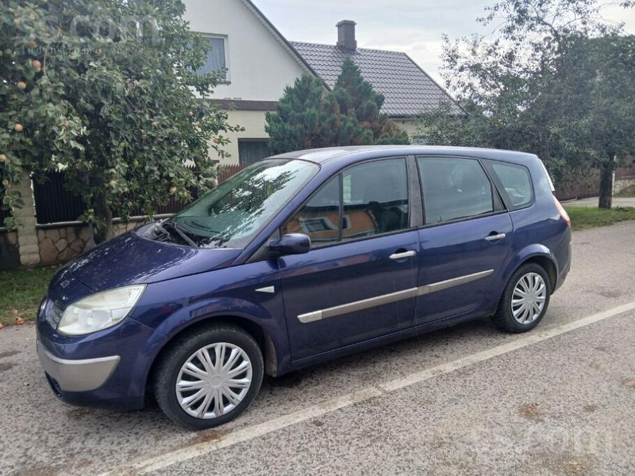 Blue Renault Grand Scenic 2005 in Daugavpils, with an engine capacity of 1.90 L and mileage of 300 thousand km for 1150 €, photo 1 on AUTOMOTO.COM.LV