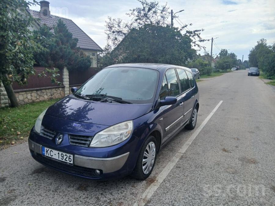 Blue Renault Grand Scenic 2005 in Daugavpils, with an engine capacity of 1.90 L and mileage of 300 thousand km for 1150 €, photo 3 on AUTOMOTO.COM.LV