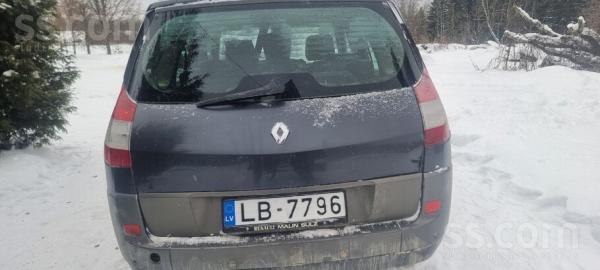 Blue Renault Grand Scenic 2006 in Madona, with an engine capacity of 1.90 L and mileage of 190 thousand km for 500 €, photo 5 on AUTOMOTO.COM.LV
