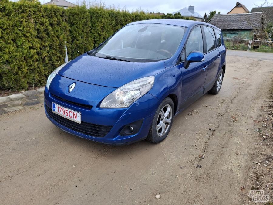 Blue Renault Grand Scenic 2010 in Mazeikiai, with an engine capacity of 1.90 L and mileage of 285 thousand km for 2450 €, photo 1 on AUTOMOTO.COM.LV
