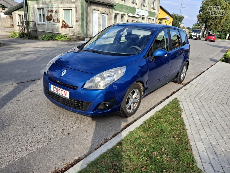 Blue Renault Grand Scenic 2010 in Mazeikiai, with an engine capacity of 1.90 L and mileage of 285 thousand km for 2650 €, photo 1 on AUTOMOTO.COM.LV