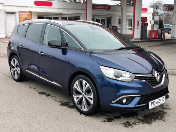 Blue Renault Grand Scenic 2017 in Ukmerge, with an engine capacity of 1.20 L and mileage of 202 thousand km for 8300 €, photo 3 on AUTOMOTO.COM.LV