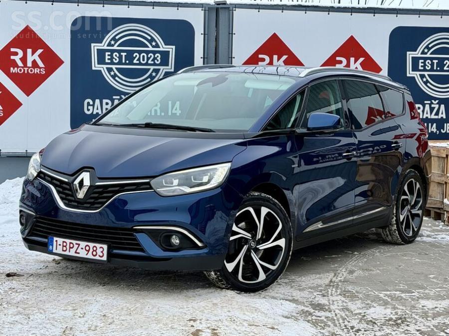 Zils Renault Grand Scenic 2018 Jelgava, ar dzinēja tilpumu 1.50 L un nobraukumu 181 tūkst. km par 13500 €, foto 1 vietnē AUTOMOTO.COM.LV