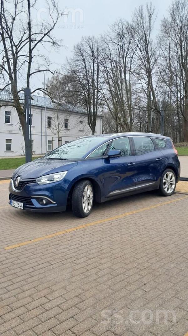 Zils Renault Grand Scenic 2018 Rīga, ar dzinēja tilpumu 1.50 L un nobraukumu 198 tūkst. km par 8100 €, foto 1 vietnē AUTOMOTO.COM.LV