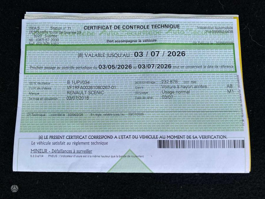Синий Рено Гранд Сценик 2018 в Расейняй, объемом двигателя 1.46 л и пробегом 264 тыс. км за 7950 €, фото 23 на AUTOMOTO.COM.LV