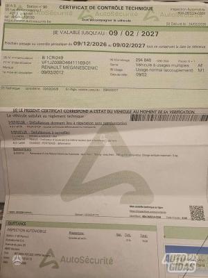 Коричневый Рено Гранд Сценик 2012 в Шяуляй, объемом двигателя 1.60 л и пробегом 296 тыс. км за 4050 €, фото 27 на AUTOMOTO.COM.LV
