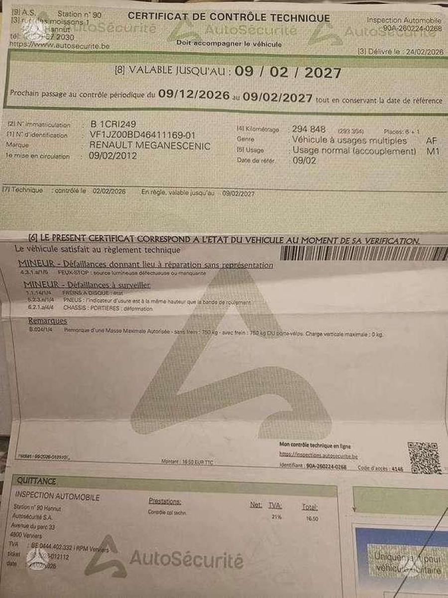 Коричневый Рено Гранд Сценик 2012 в Шяуляй, объемом двигателя 1.60 л и пробегом 296 тыс. км за 3950 €, фото 26 на AUTOMOTO.COM.LV