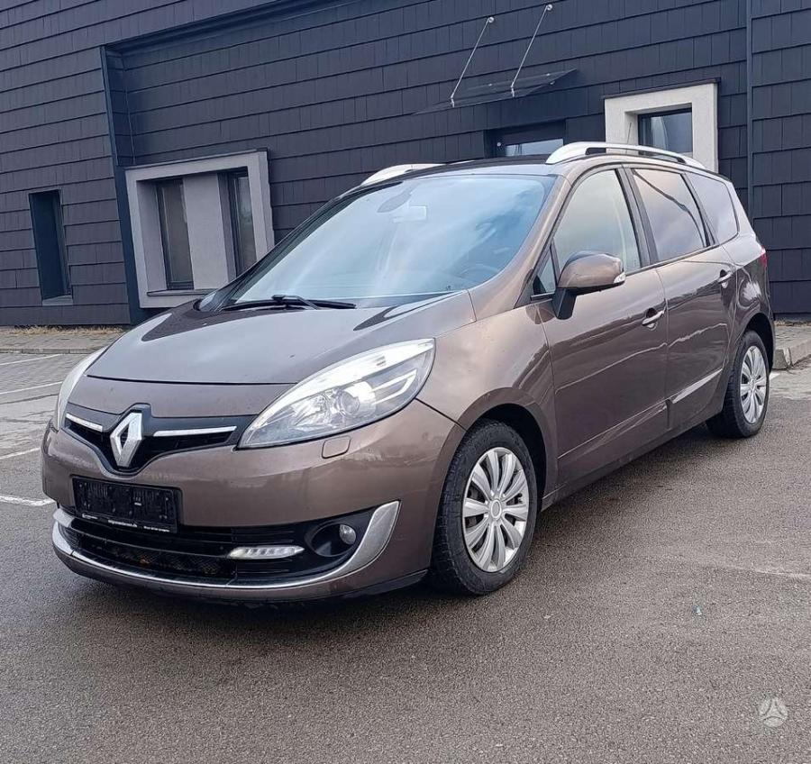 Brown Renault Grand Scenic 2013 in Kaunas, with an engine capacity of 1.46 L and mileage of 196 thousand km for 3800 €, photo 1 on AUTOMOTO.COM.LV