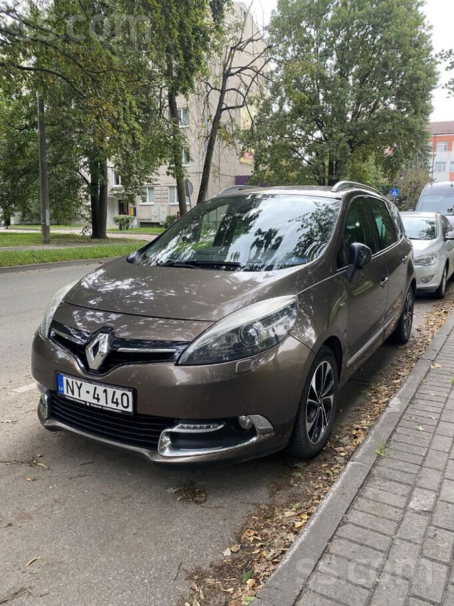 Brown Renault Grand Scenic 2014 in Jelgava, with an engine capacity of 1.60 L and mileage of 241 thousand km for 4900 €, photo 1 on AUTOMOTO.COM.LV