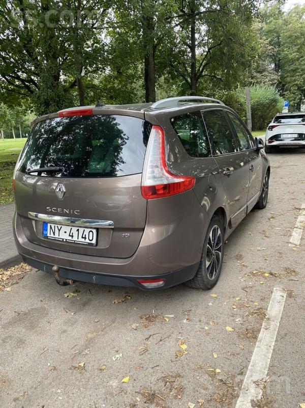 Brown Renault Grand Scenic 2014 in Jelgava, with an engine capacity of 1.60 L and mileage of 241 thousand km for 4900 €, photo 5 on AUTOMOTO.COM.LV