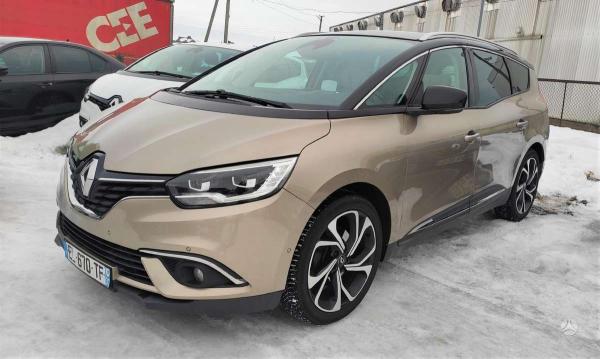 Brown Renault Grand Scenic 2017 in Taurage, with an engine capacity of 1.60 L and mileage of 249 thousand km for 8999 €, photo 1 on AUTOMOTO.COM.LV