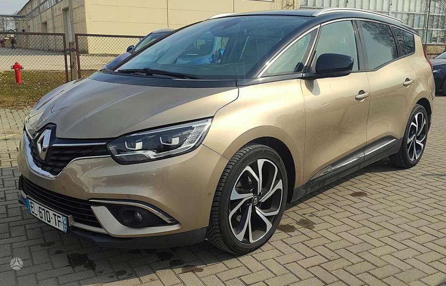 Brūns Renault Grand Scenic 2017 Tauragė, ar dzinēja tilpumu 1.60 L un nobraukumu 249 tūkst. km par 8899 €, foto 1 vietnē AUTOMOTO.COM.LV