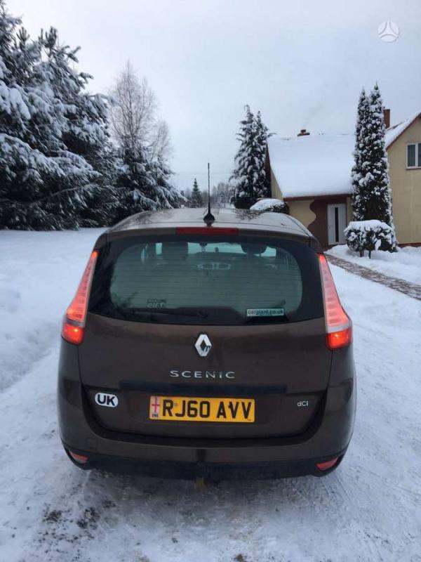 Brown Renault Grand Scenic 2010 in Vilnius, with an engine capacity of 1.87 L and mileage of 270 thousand km for 1300 €, photo 4 on AUTOMOTO.COM.LV