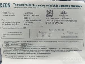 Zaļš Renault Grand Scenic 2005 Alūksne, ar dzinēja tilpumu 1.90 L un nobraukumu 280 tūkst. km par 1100 €, foto 5 vietnē AUTOMOTO.COM.LV