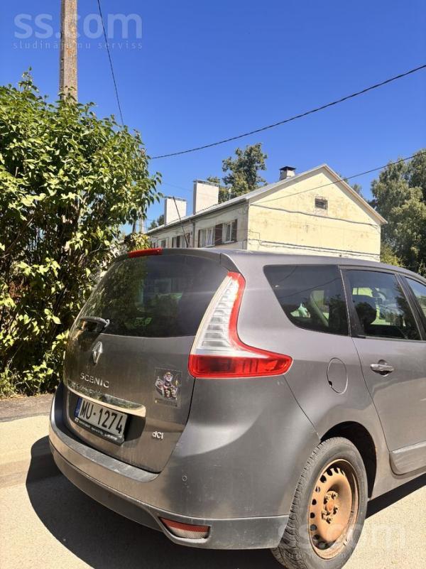 Grey Renault Grand Scenic 2013 in Riga, with an engine capacity of 1.50 L and mileage of 386 thousand km for 1999 €, photo 4 on AUTOMOTO.COM.LV