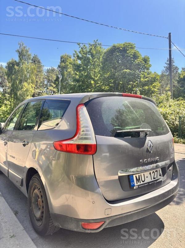 Grey Renault Grand Scenic 2013 in Riga, with an engine capacity of 1.50 L and mileage of 386 thousand km for 1999 €, photo 5 on AUTOMOTO.COM.LV