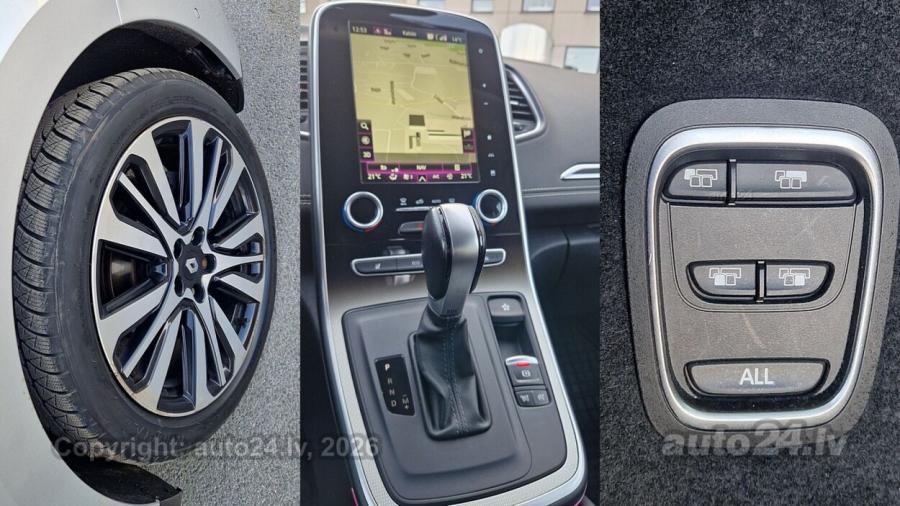 Grey Renault Grand Scenic 2018 in Tallinn, with an engine capacity of 1.60 L and mileage of 207 thousand km for 9950 €, photo 28 on AUTOMOTO.COM.LV