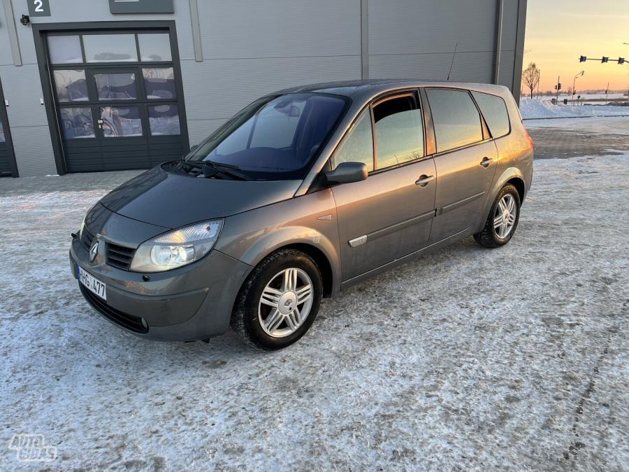 Pelēks Renault Grand Scenic 2004 Panevēža, ar dzinēja tilpumu 1.90 L un nobraukumu 88 tūkst. km par 1000 €, foto 2 vietnē AUTOMOTO.COM.LV