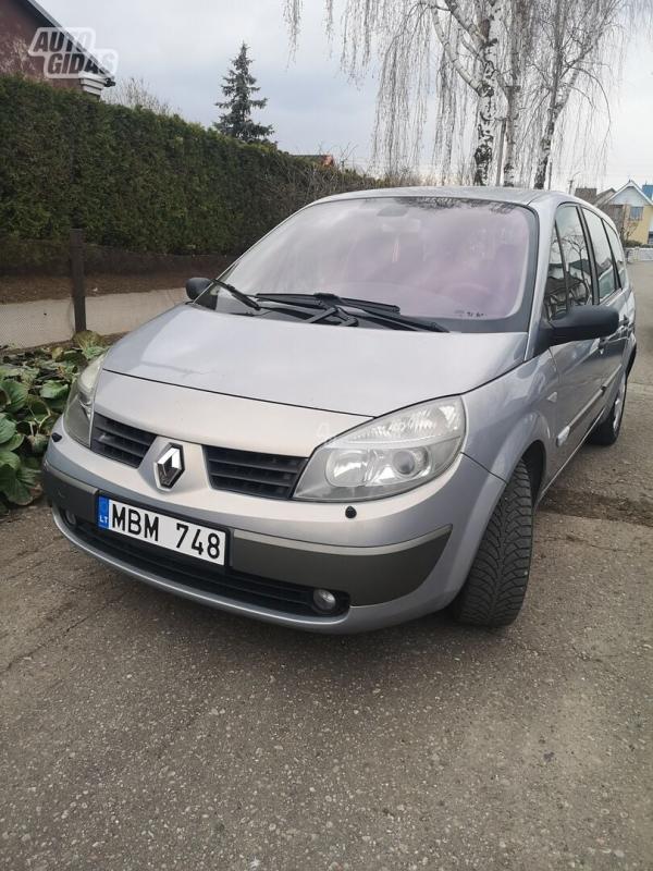 Grey Renault Grand Scenic 2005 in Vilnius, with an engine capacity of 2.00 L and mileage of 279 thousand km for 1299 €, photo 1 on AUTOMOTO.COM.LV