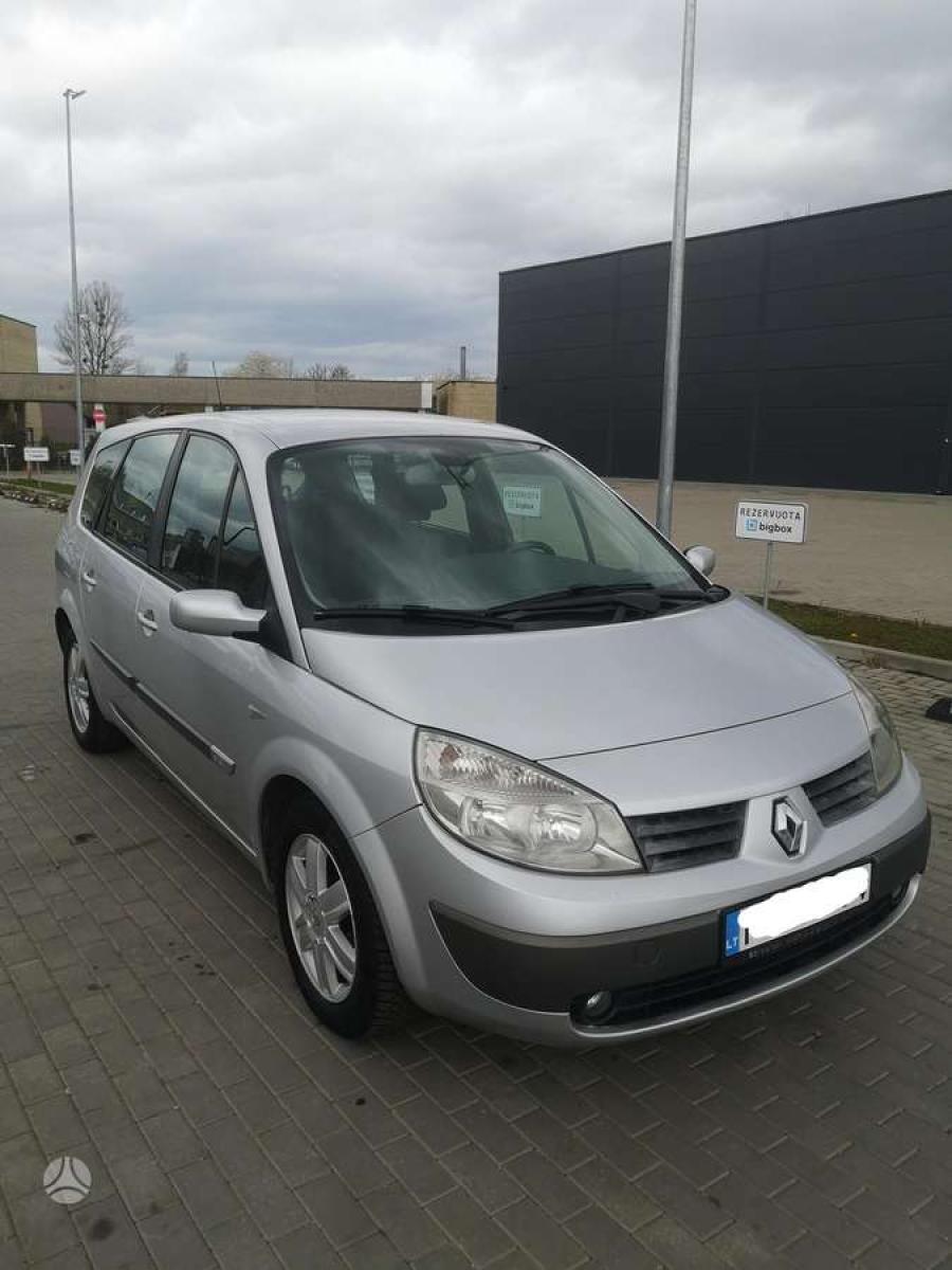 Grey Renault Grand Scenic 2006 in Kaunas, with an engine capacity of 1.46 L and mileage of 360 thousand km for 1450 €, photo 1 on AUTOMOTO.COM.LV