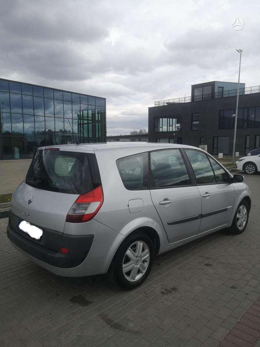 Grey Renault Grand Scenic 2006 in Kaunas, with an engine capacity of 1.46 L and mileage of 360 thousand km for 1450 €, photo 4 on AUTOMOTO.COM.LV