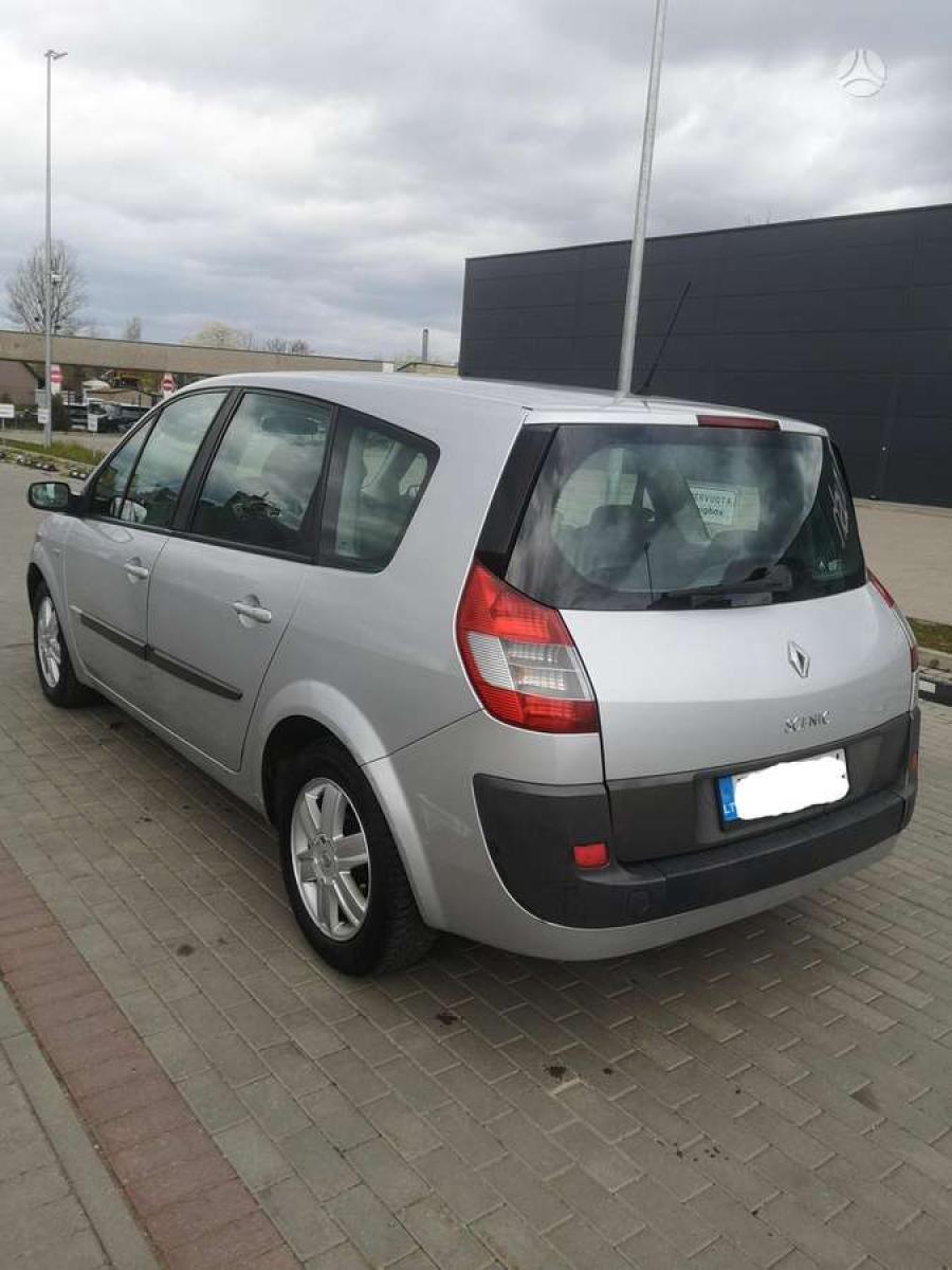 Grey Renault Grand Scenic 2006 in Kaunas, with an engine capacity of 1.46 L and mileage of 360 thousand km for 1450 €, photo 10 on AUTOMOTO.COM.LV