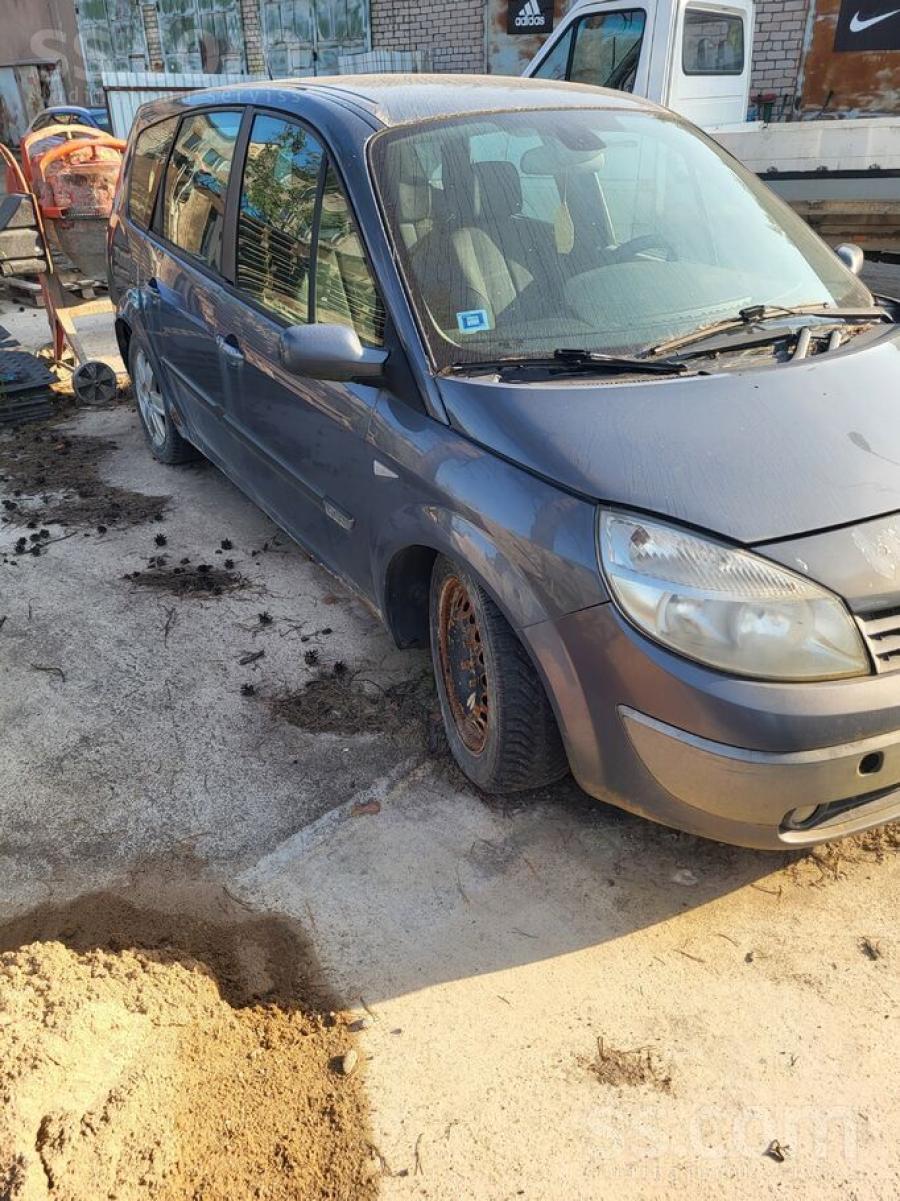 Grey Renault Grand Scenic 2006 in Daugavpils, with an engine capacity of 1.90 L and mileage of 250 thousand km for 500 €, photo 7 on AUTOMOTO.COM.LV