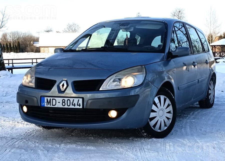 Pelēks Renault Grand Scenic 2007 Liepāja, ar dzinēja tilpumu 1.50 L un nobraukumu 307 tūkst. km par 990 €, foto 1 vietnē AUTOMOTO.COM.LV
