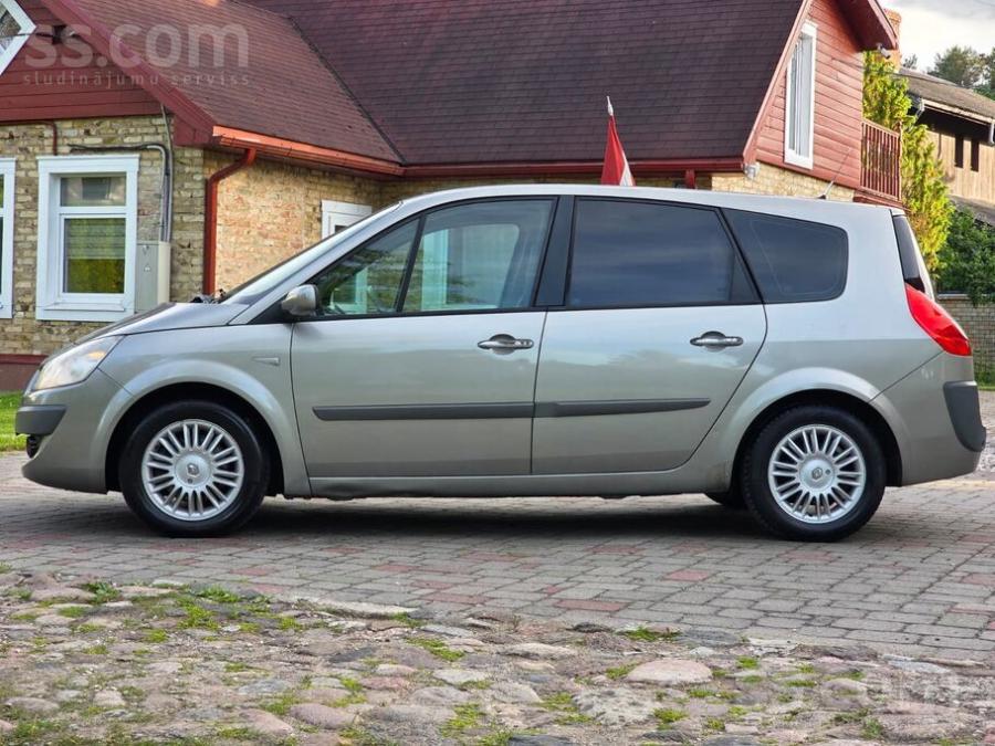 Grey Renault Grand Scenic 2007 in Riga, with an engine capacity of 1.90 L and mileage of 277 thousand km for 1450 €, photo 3 on AUTOMOTO.COM.LV