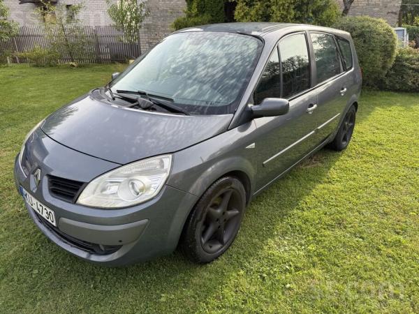 Grey Renault Grand Scenic 2007 in Jurmala, with an engine capacity of 1.90 L and mileage of 361 thousand km for 1500 €, photo 1 on AUTOMOTO.COM.LV