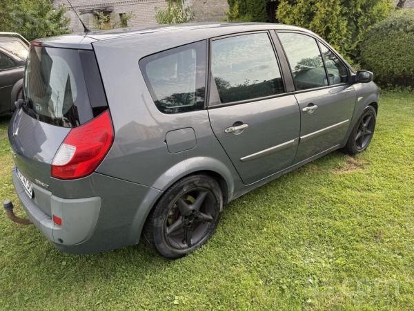 Grey Renault Grand Scenic 2007 in Jurmala, with an engine capacity of 1.90 L and mileage of 361 thousand km for 1500 €, photo 4 on AUTOMOTO.COM.LV